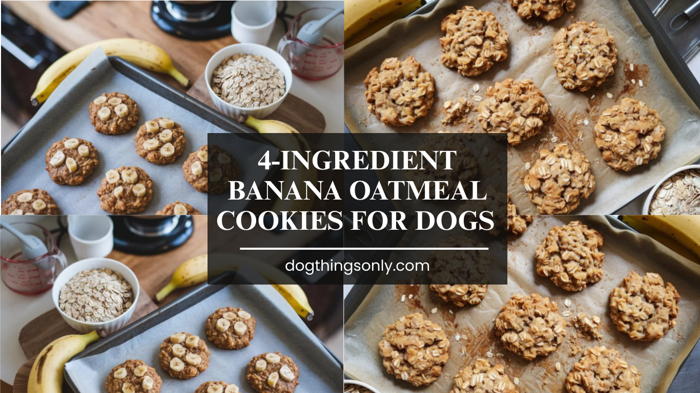 4 Ingredient Banana Oatmeal Cookies For Dogs Ultimate Recipe
